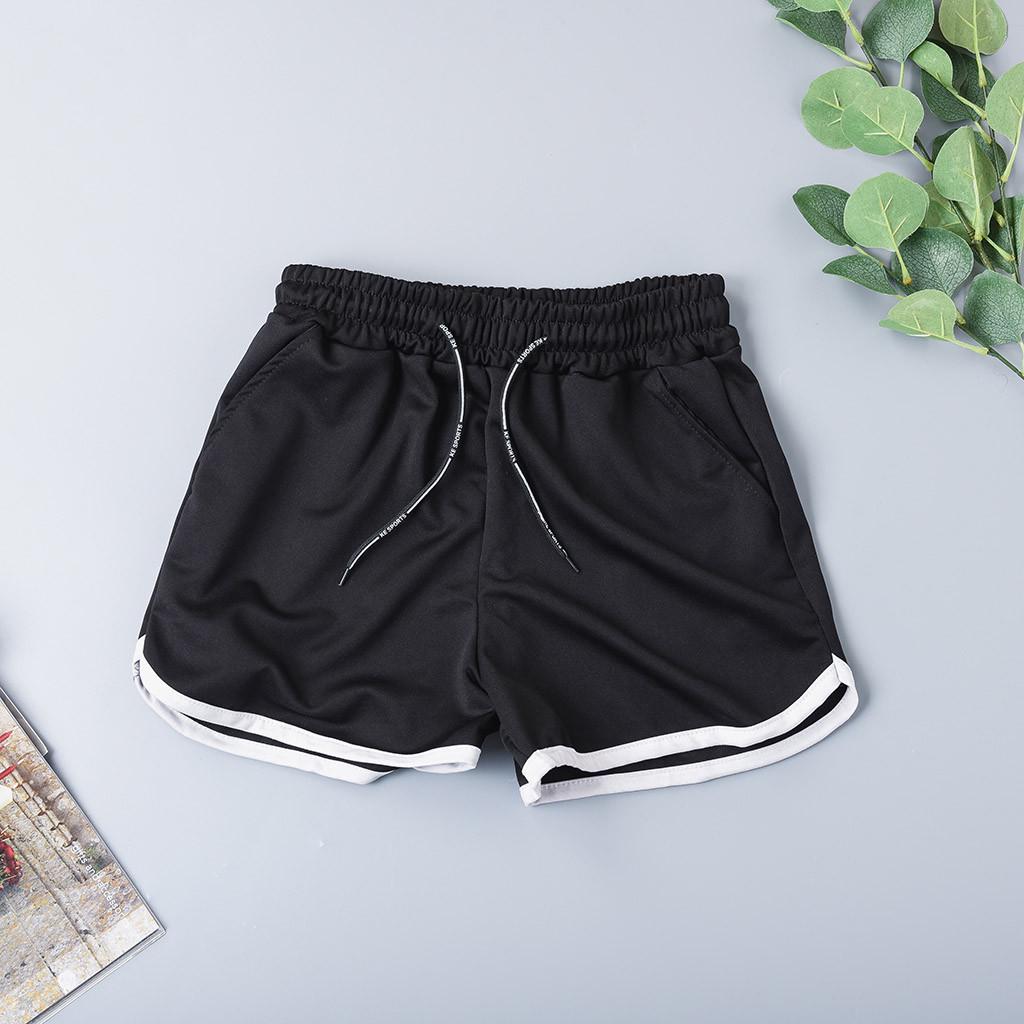 Womens Solid Mid Loose Drawstring Waist Ringer Shorts Pants uygun ...