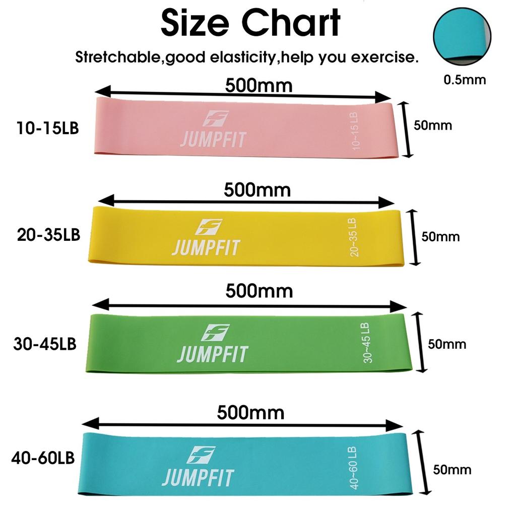 4 Colors Yoga Resistance Rubber Bands Indoor Outdoor Fitness Equipment ...