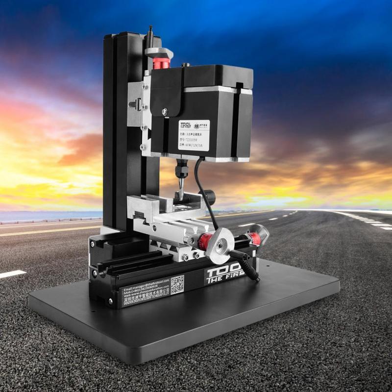 60W 12000RPM Mini Metal Lathe DIY Miniature Milling Machine Miller 100 ...