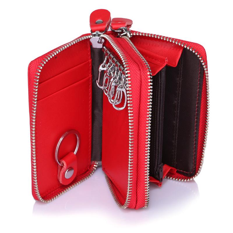 Buy Women Long Wallet Leather Double Zipper Money Bag Retro Coin Phone ...