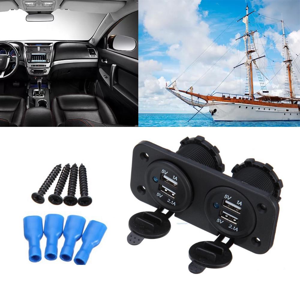 Buy 12v Double USB Socket Dual Charger Camper Van Motorhome VW Caravan ...