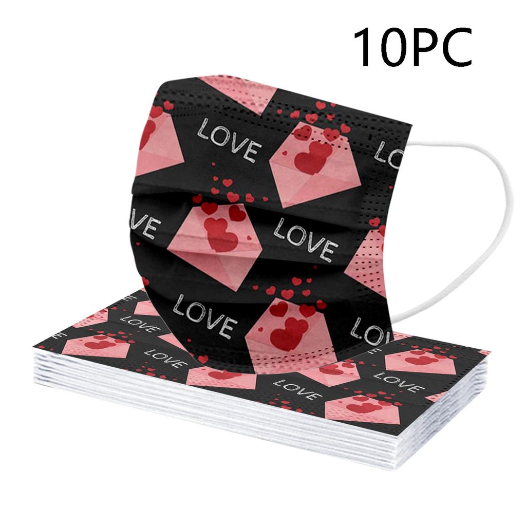 Buy Adult Man Women Valentine's Day Disposable Face Mask Industrial ...