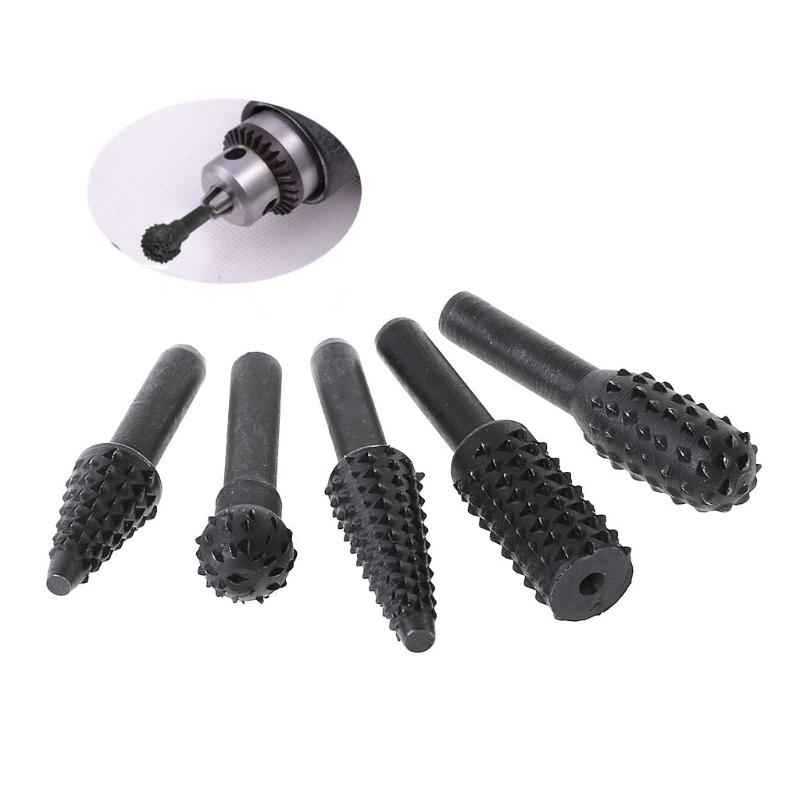 Buy 5pcs Steel Rotary Rasp File Woodworking Tool Electric Drill Craft ...