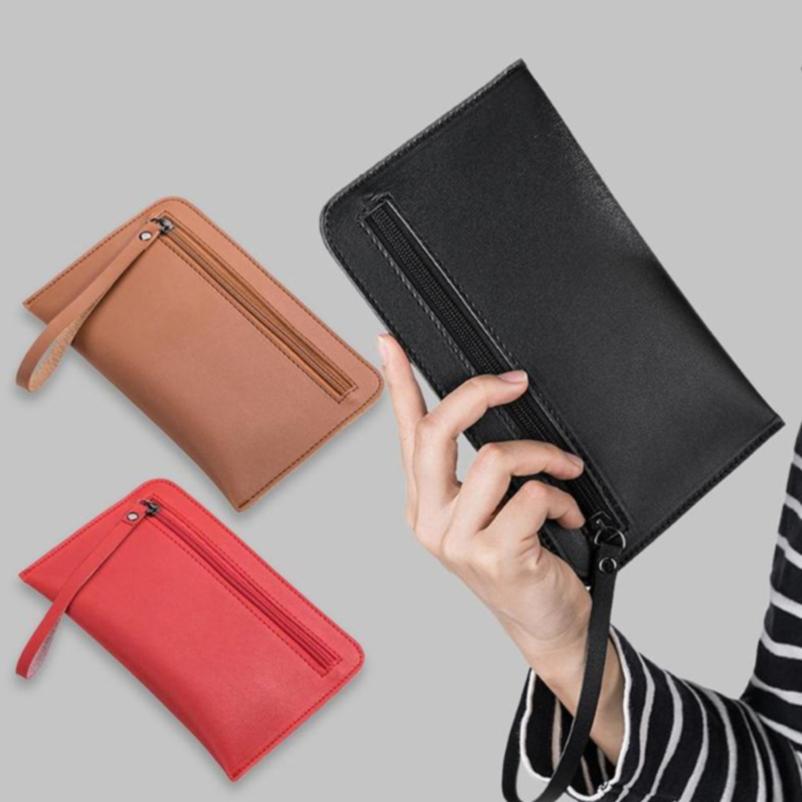 Buy Casual Women's Slim Wallets Mini Handbag Leather Simple Hand ...