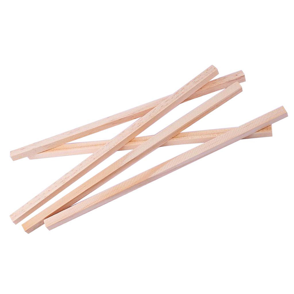 Buy 5x Pine Wood Bar Sticks for Hobby Model Crafts Making Supplies DIY ...