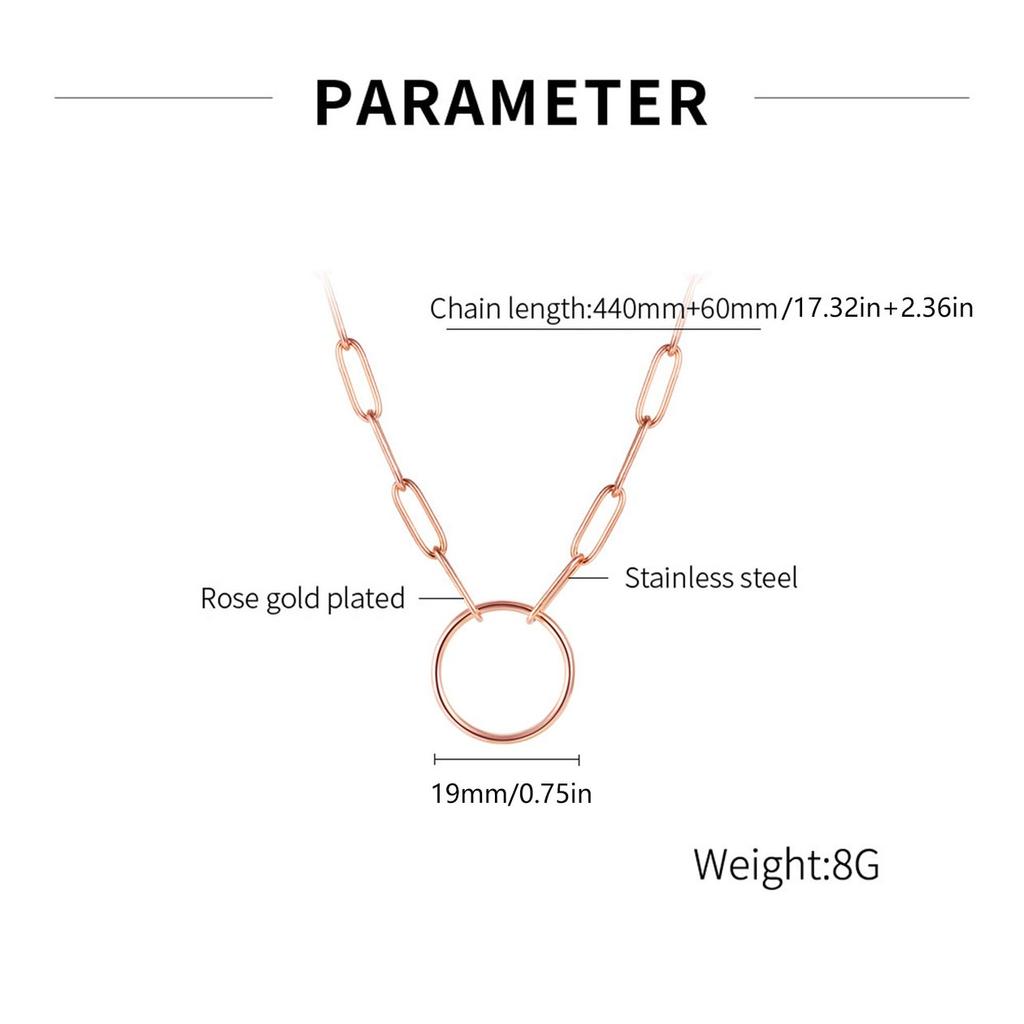 Buy HHNN Necklace Round Open Circle Pendent Hollow Hoop Shape Necklace ...