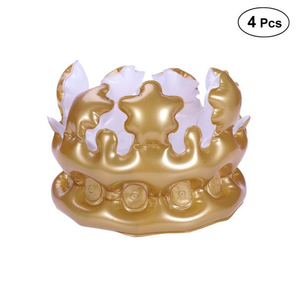 Buy 4Pcs 20cm Novelty Blow Up Inflatable Crown Party Favor Supplies for ...