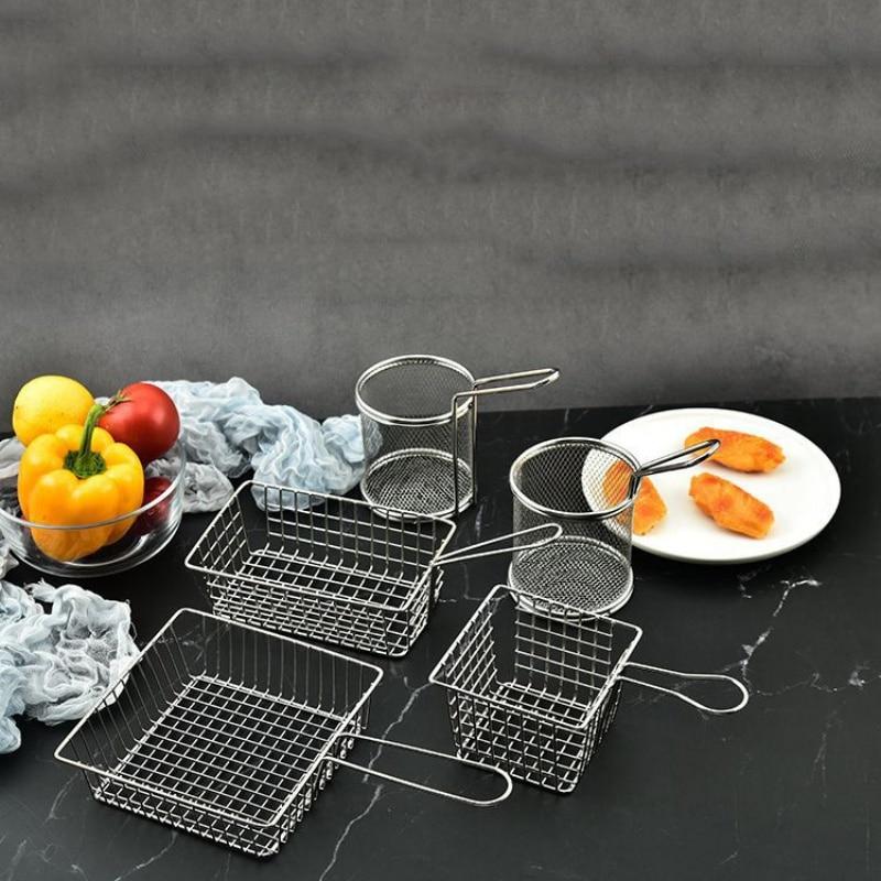 Buy Stainless Steel French Fries Basket Mini Frying Basket Strainer ...
