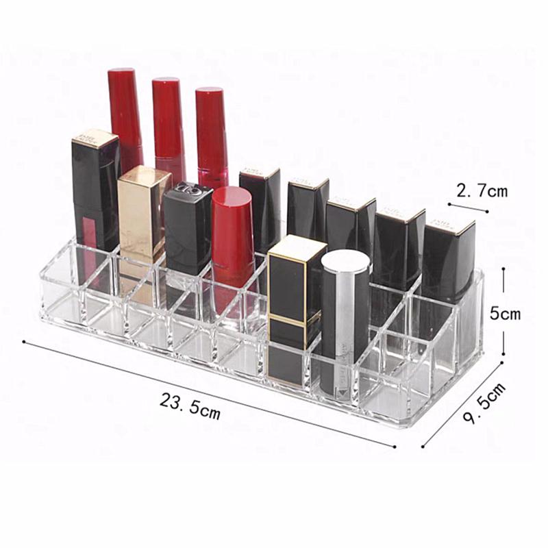 Buy Transparent Acrylic 24 Grid Multiple Small Grid Cosmetic Lipstick ...