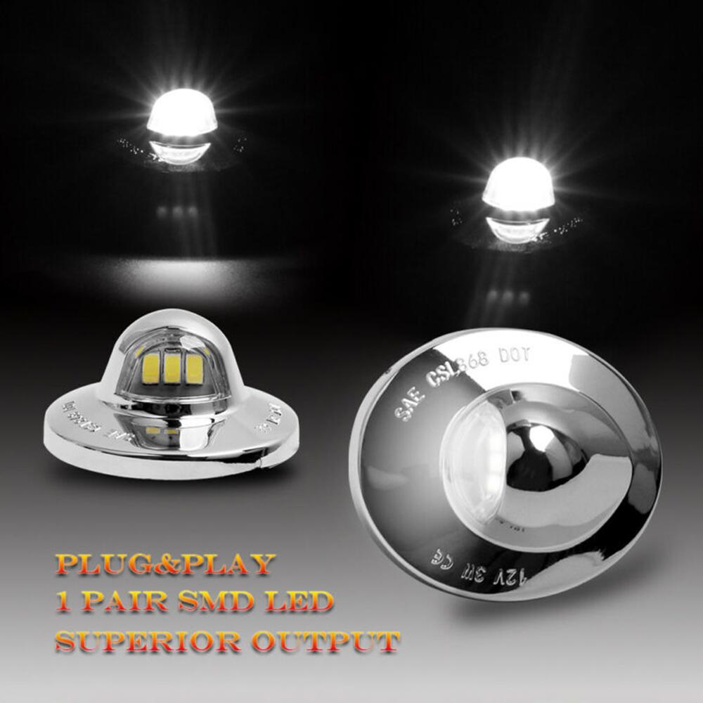 2pcs 3 LED License Plate Light For 90-14 Ford F150 Raptor F250 F350 ...