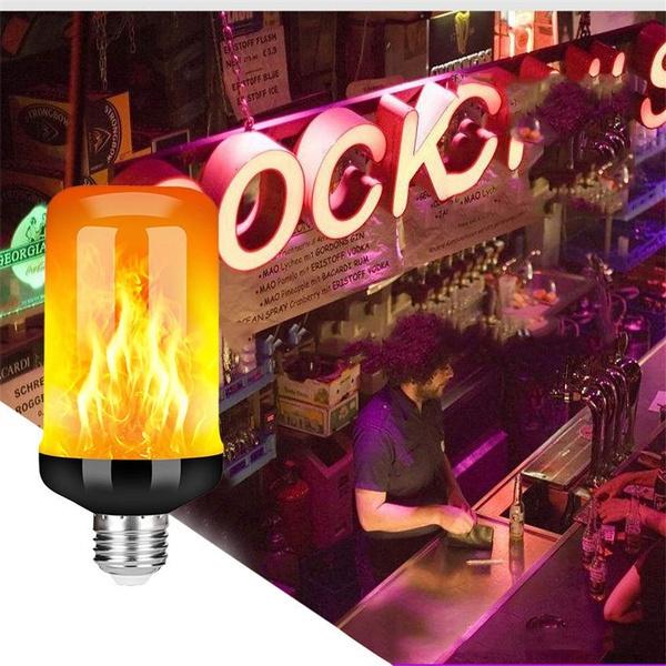 Buy E27 LED Flame Effect Light Bulbs 4 Modes Flickering Fire Light ...