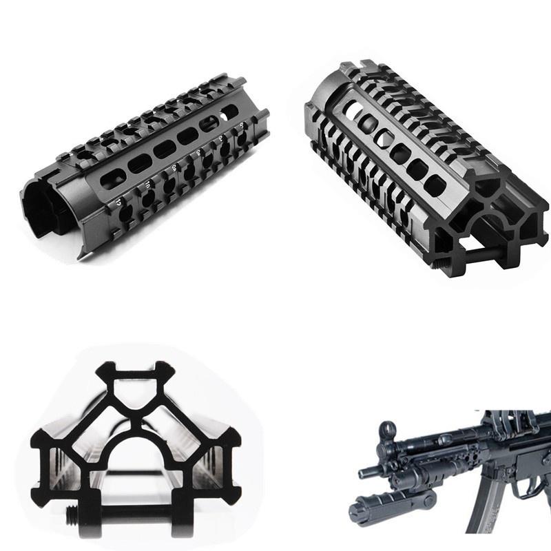 Buy Metal 5.7" 12 Slots MP5 Tri-Rail Weaver/Picatinny Hand Guard Mount ...