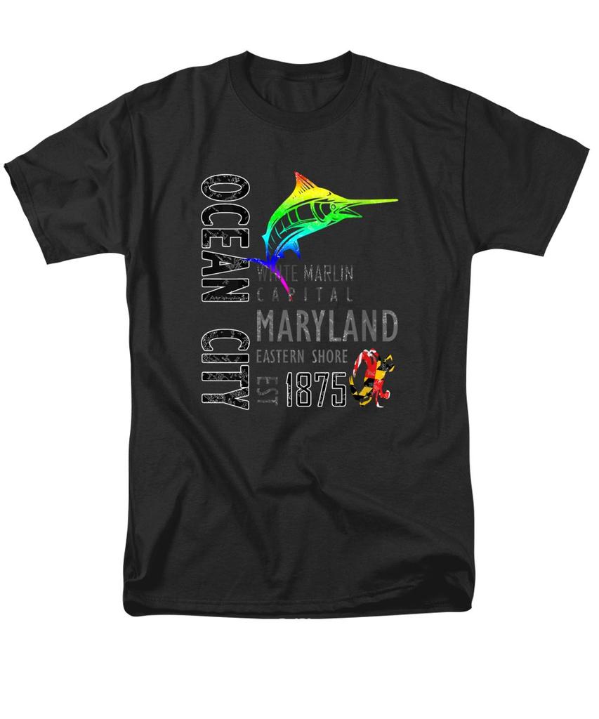 Buy Men Premium Cotton ocean city maryland Print Tees Funny Harajuku ...