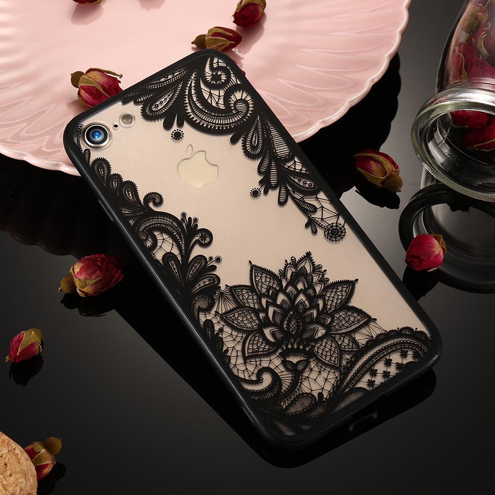 Flowers Beautiful Hollowed Lace Phone Case For iPhone 12Mini 12 12Pro ...