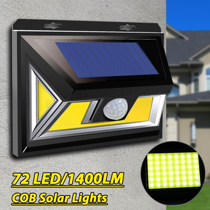 Buy 72 LED COB Solar Lights Outdoor Solar Powered Motion Sensor Light ...
