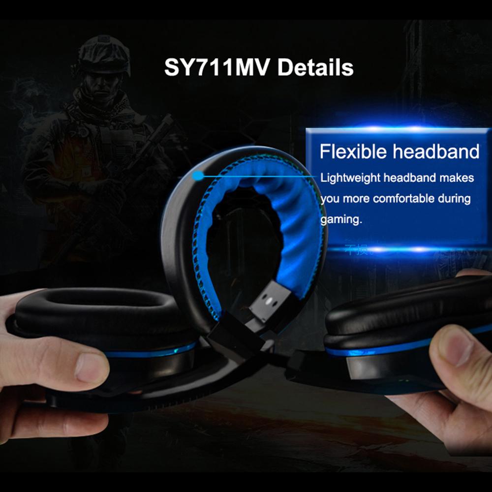 Buy SOYTO SY711MV 3.5mm LED Earphone Gaming Headset Gamer PC Headphone ...