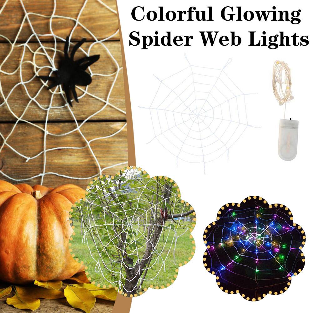 Buy Giant Spider Web String Light Party Props Outdoor Fancy LED T8 ...
