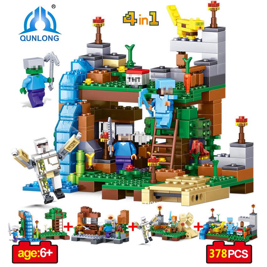 Buy Toy Minecrafted Figures Building Blocks 4 In 1 Diy Garden Bricks ...