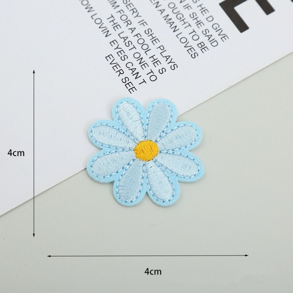 Cheap 40PCS Daisy Flower Embroidered Patches Embroidery Thread Sew On ...