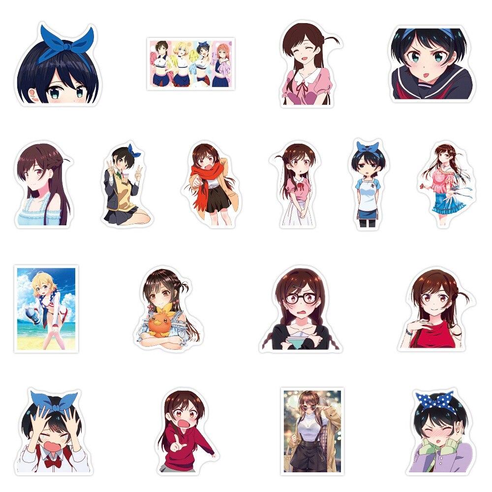 Cheap 50PCs Kids Stickers Rent Girlfriend Cute Girls Anime Stickers ...