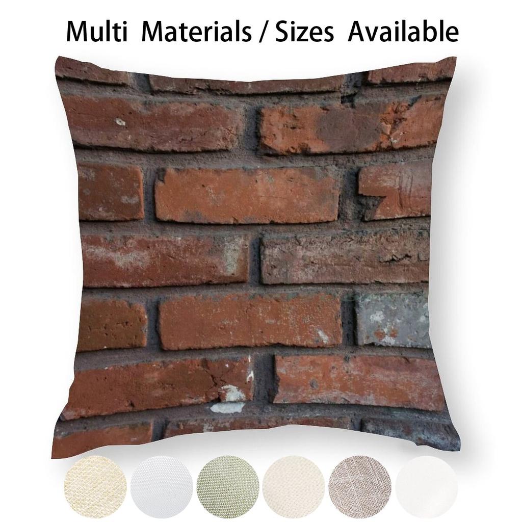 Buy Brick Wall Pillow Case Throw Pillow Cover Cotton Linen Flax Bricks ...