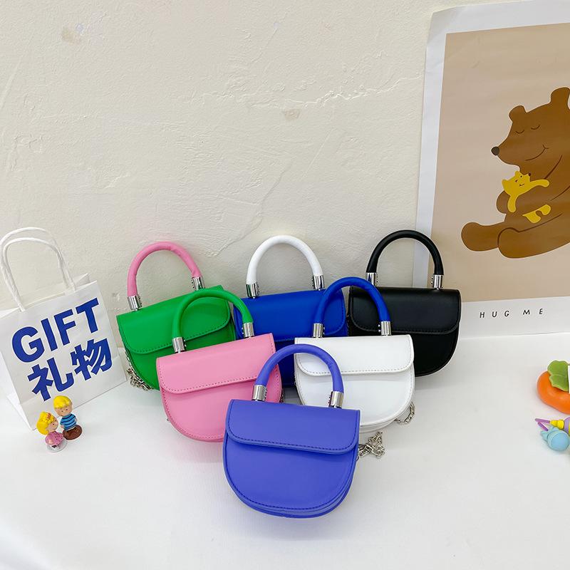Cheap Fashion Contrast Color Children's Saddle Bag Baby Kids Small ...