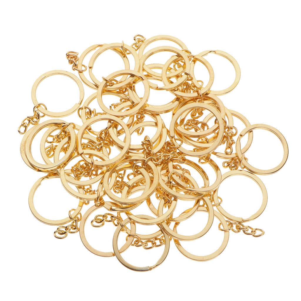 Key Rings Chains Split Hoop Holder Loop DIY Accessory 30mm Silver uygun ...