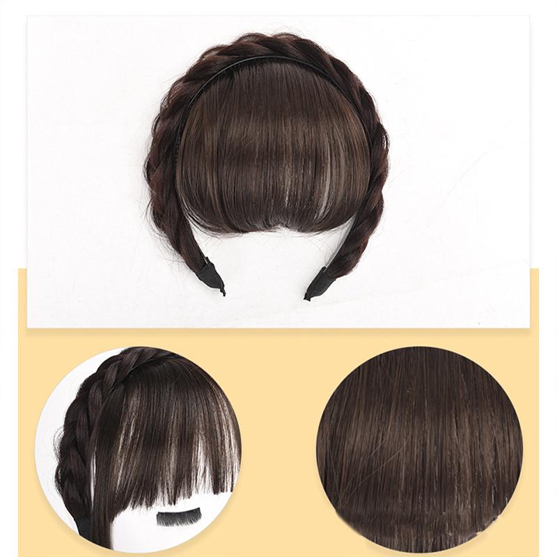 Cheap Aosiwig Fake Bangs Synthetic Hair Neat Fringe Bangs With Braids ...