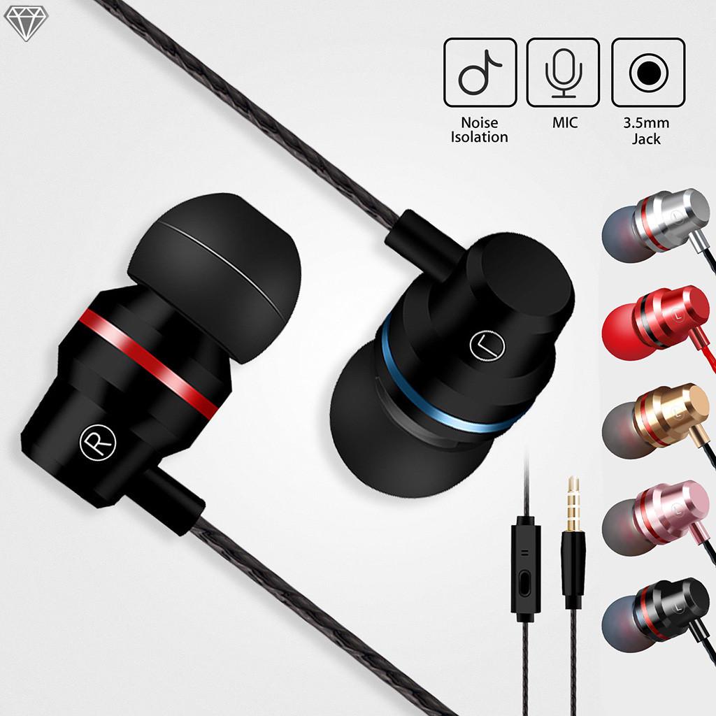 Buy 3.5mm Metal In ear Stereo Headphones Headset Super Bass Music ...