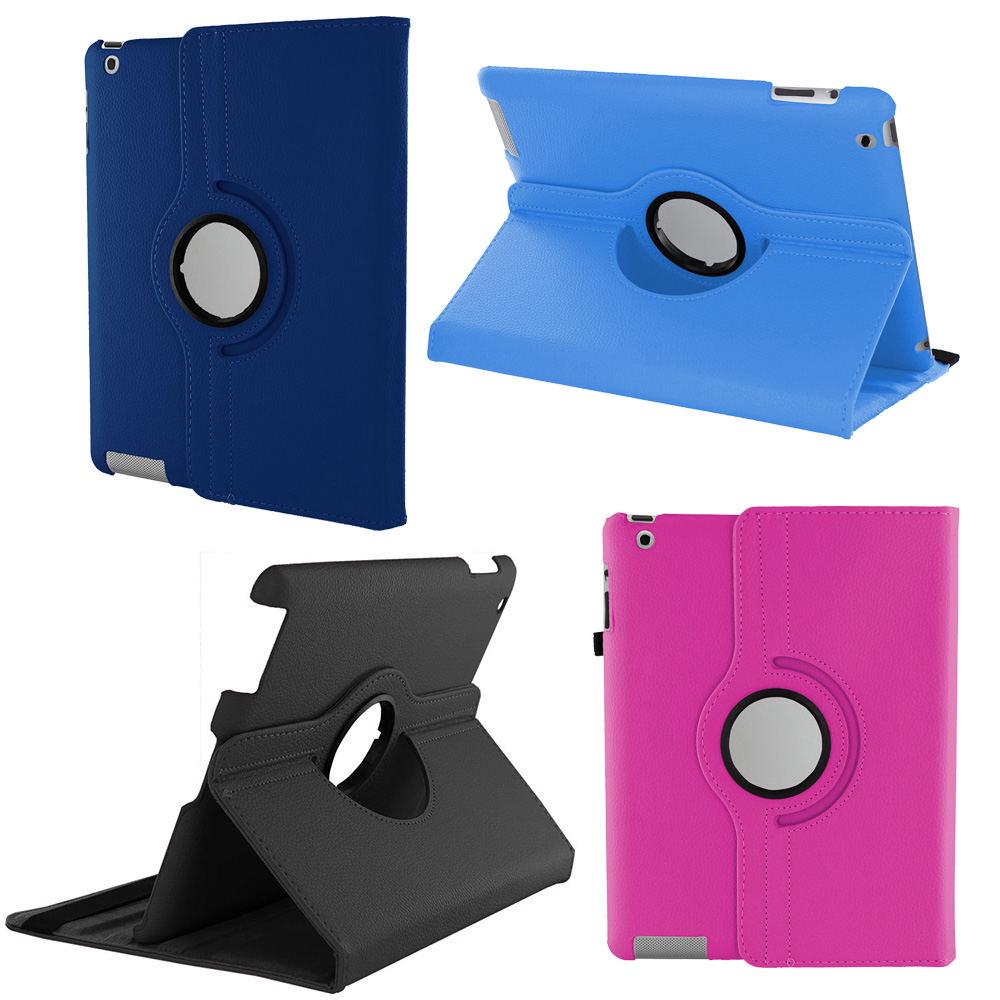 Buy Black/Sky Blue/Dark Blue/Rose Red Pu Case Cover For Ipad 2/3/4 Air2 ...