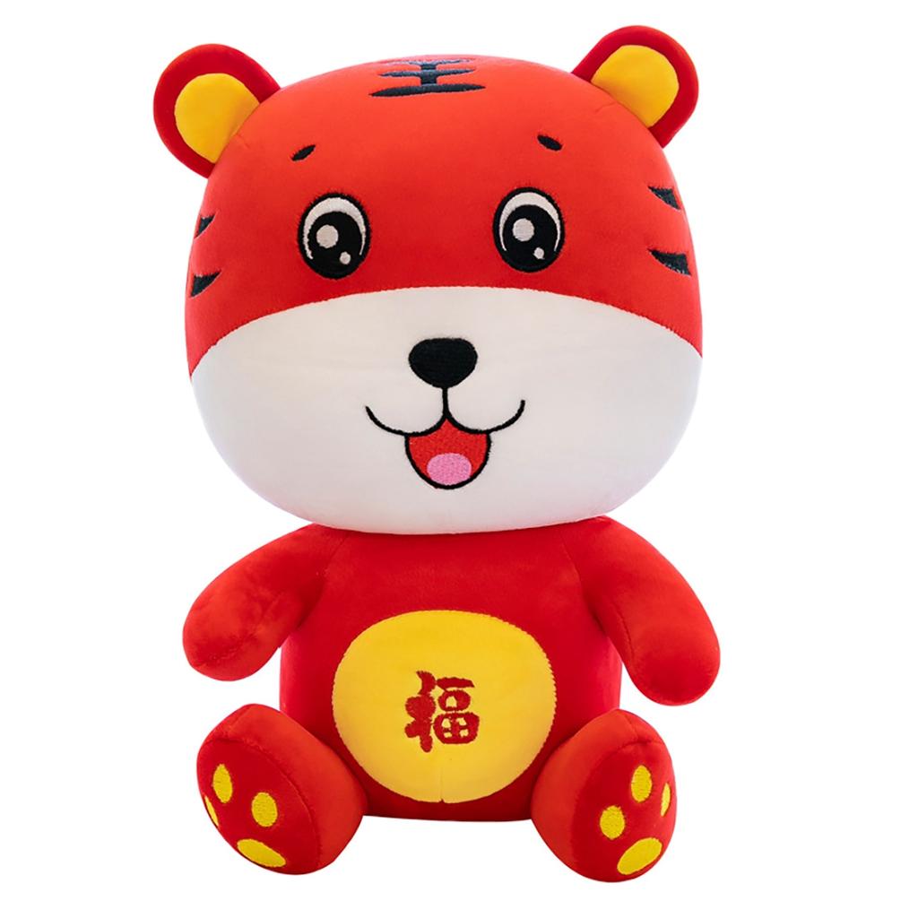 Mascot Stuffed Toy Red Tiger Plush Toy 2022 New Year Tiger Doll Kids ...