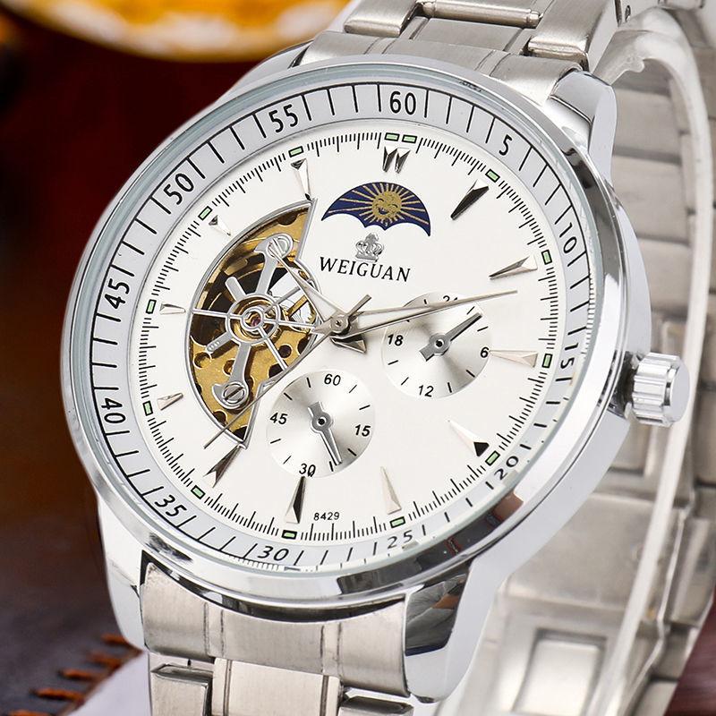 Cheap Genuine automatic mechanical watch double-sided hollow out men's ...