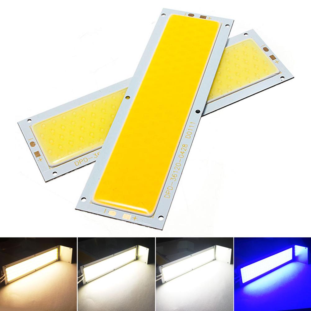 Buy LED Bulb COB Strip Board 120MM Warm Cold White Blue Color 12V 10W ...