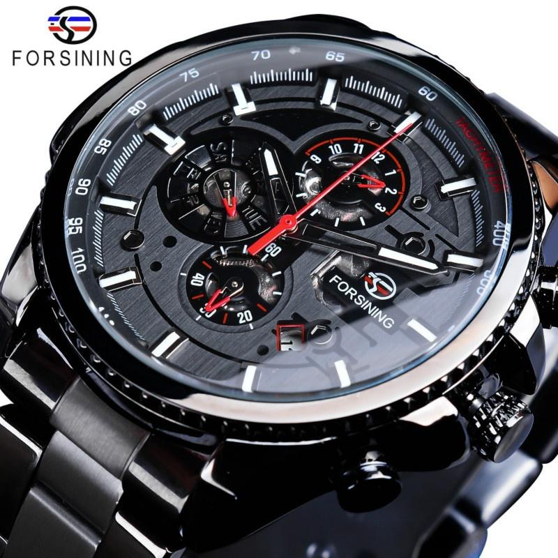 Buy Big Dial Three Dial Watch Automatic Steel Business Casual Fashion ...
