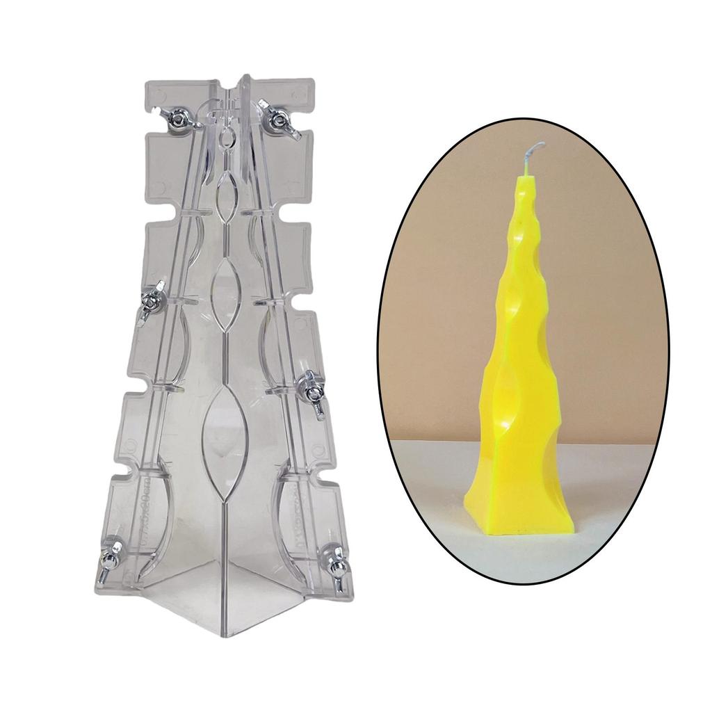 Buy DIY Pyramid Candle Molds Resin Casting Soap Irregular Making Candle ...