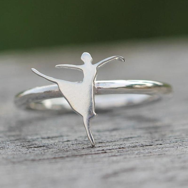Sterling Silver Dance Girl Ring,ballerina Jewelry,dancer Jewelry,girls ...
