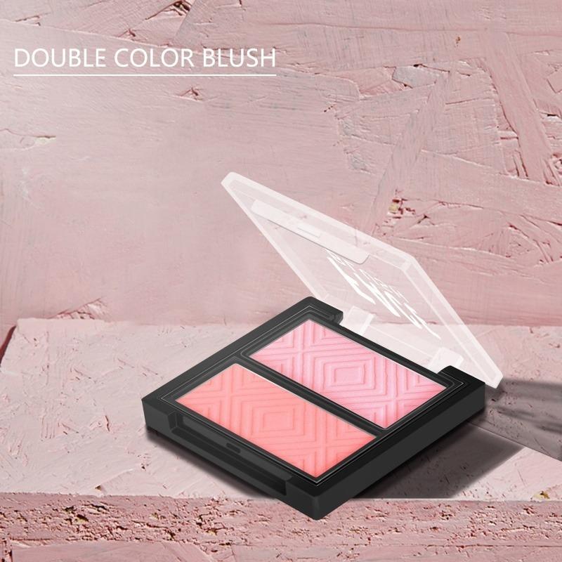Buy Two-Tone Blush Pressed Powder Decorate Facial Contour Brighten Skin ...