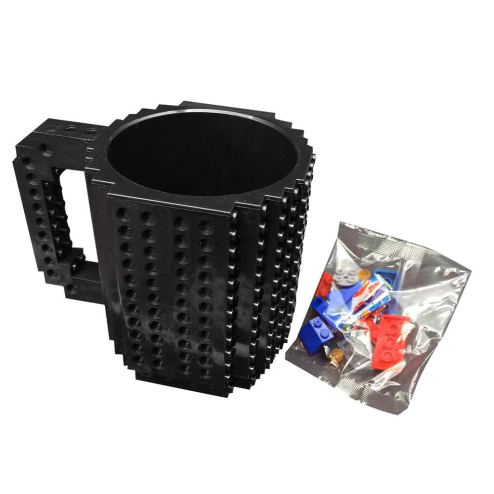 Buy Drinkware Build-on Building Blocks Mugs DIY Block Puzzle Lego Type ...