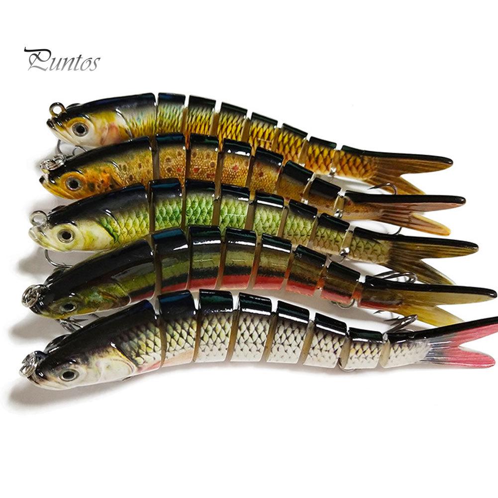 Buy Puntos 14cm Artificial 8 Segment Swimbait Lures Fishing Bait ...