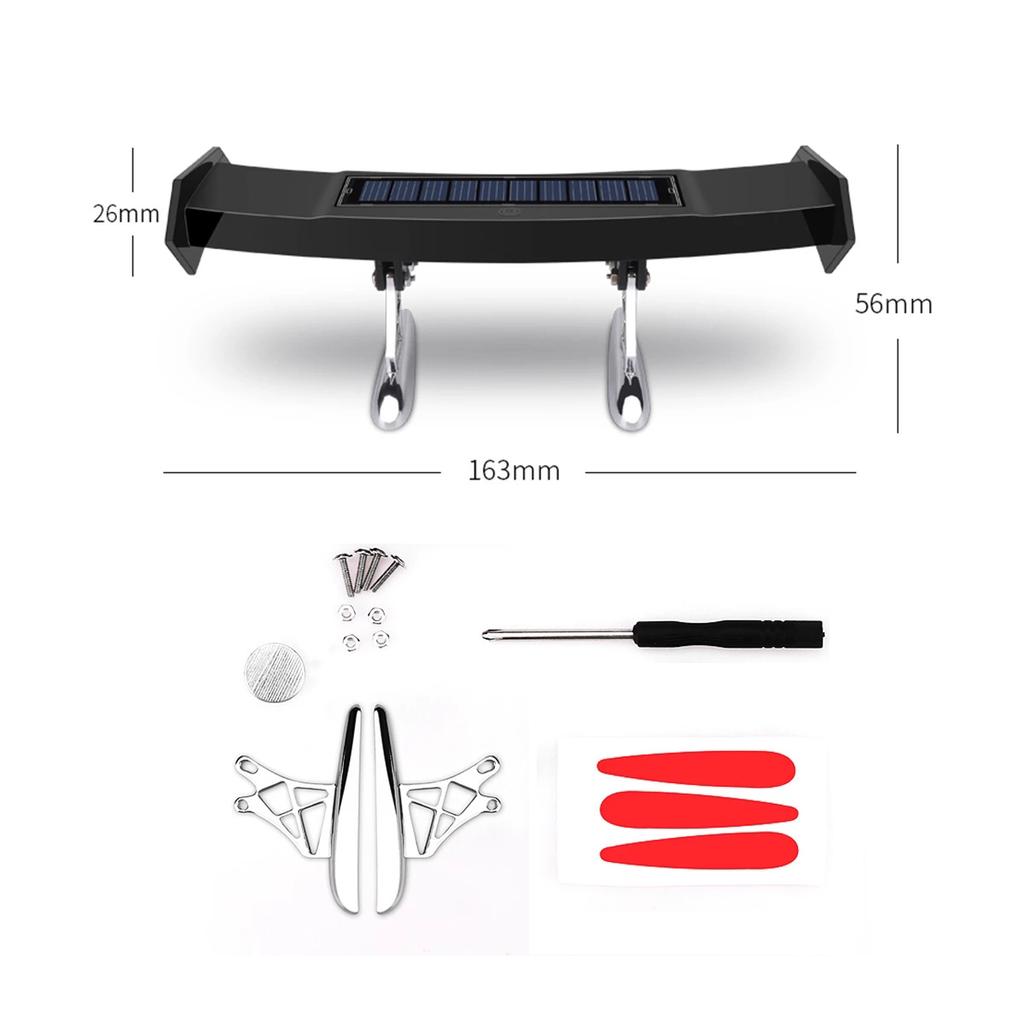 Satın alın Mini Small Solar Car LED Rear Spoiler Wing GT Style Car ...