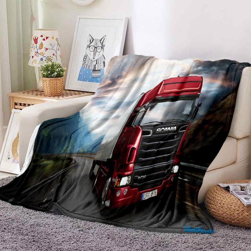 Cheap Scania Throw Blanket 3D Fleece Warm Cozy Soft Blanket for Couch ...