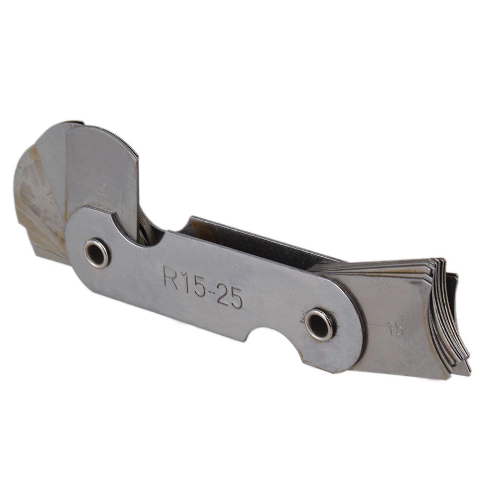 Buy 26 Blade Tool Steel Double Hand Fillet Radius Gauge R15-25mm ...