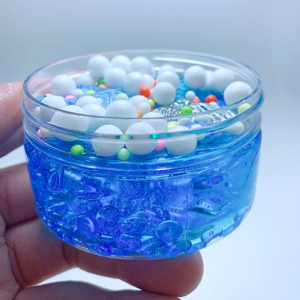 Fluffy Mud Mermaid Tail Charms Fishbowl Mermaid Bubble Bath Slime Toy ...