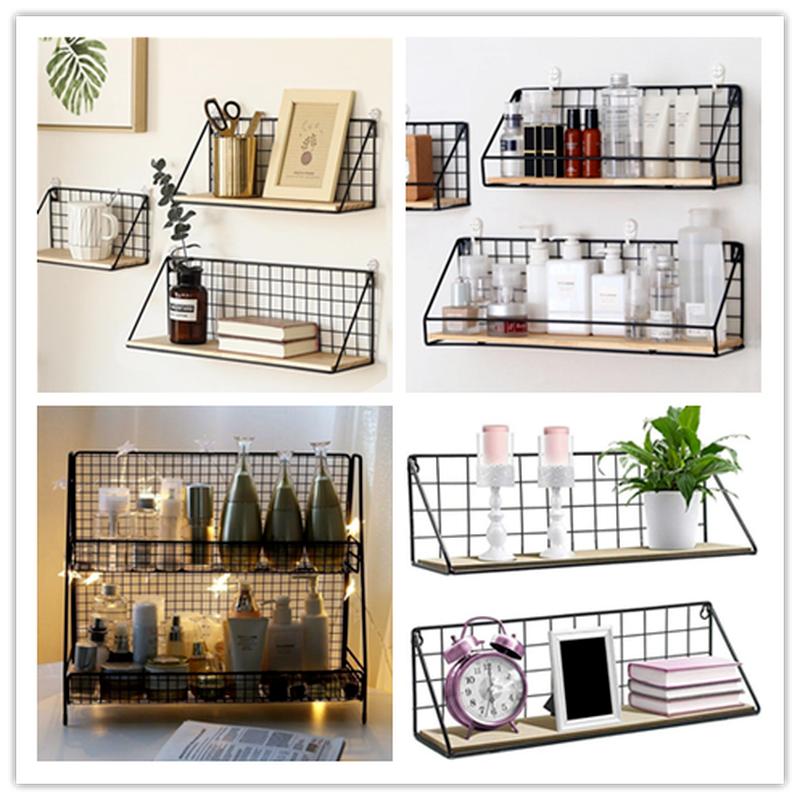 Buy Iron Wall Mounted Storage Rack Dormitory Kitchen Bedroom Home ...