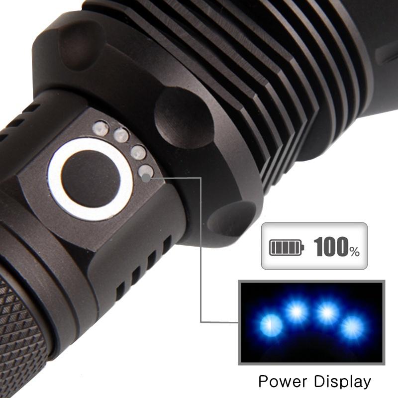 Buy 50W CREE Outdoor Hunt High Power LED Flashlight Telescopic Zoom USB ...