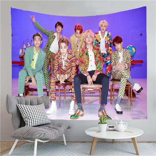 Buy BTS Tapestry Kpop Star Boho Wall Tapestry Hanging Wall Cloth Carpet ...