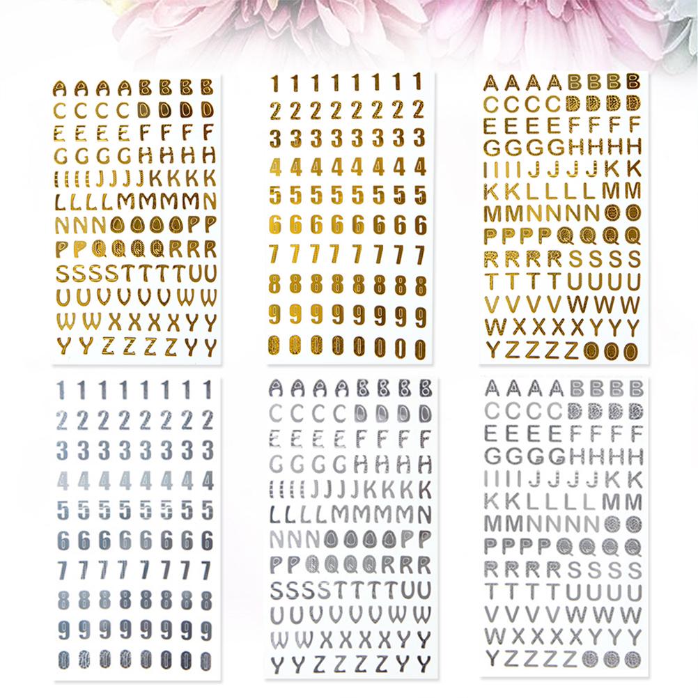 Buy Hot Stamping Stickers Adhesive Decorative English Letters Numbers ...