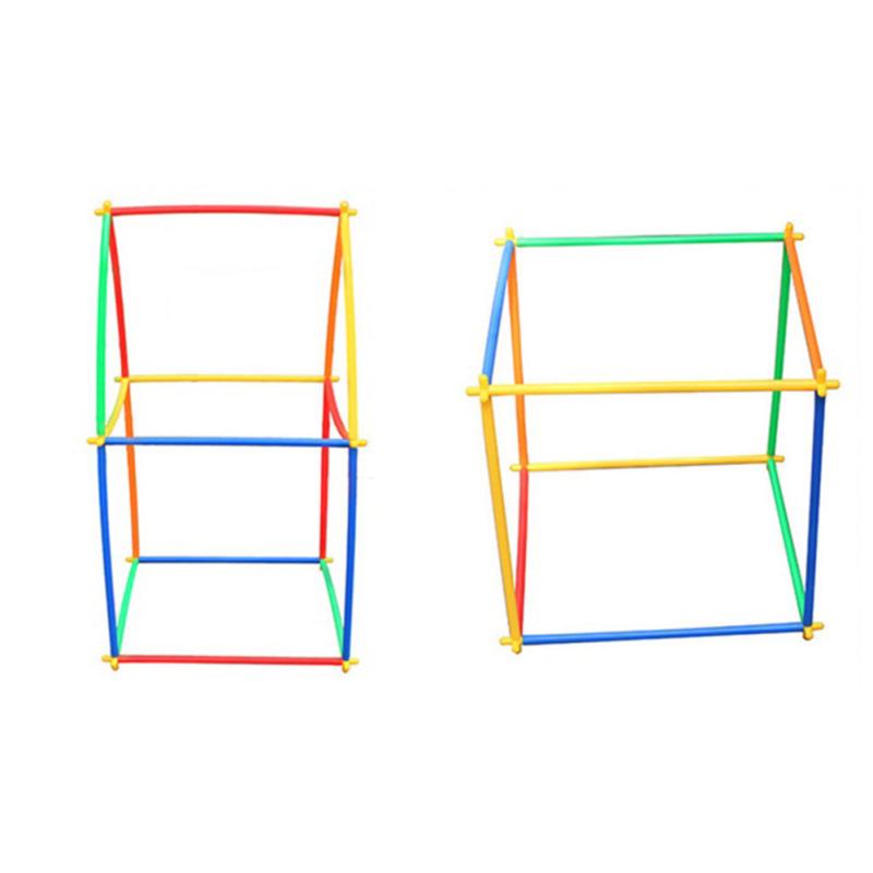 Buy Colorful 4D DIY Straw Building Blocks Joints Plastic Stitching DIY ...