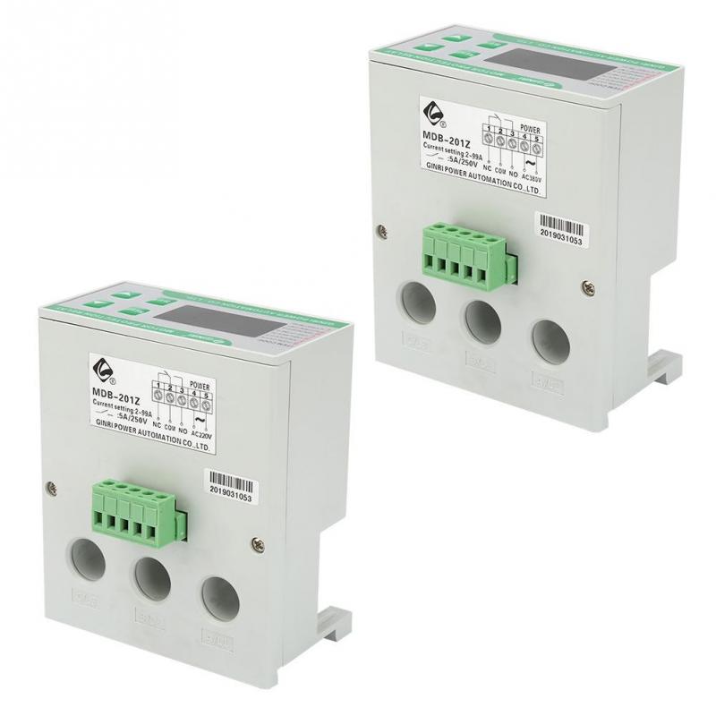 Buy 220/380V AC Digital Electric Motor Protector 2-99A Overload Phase ...