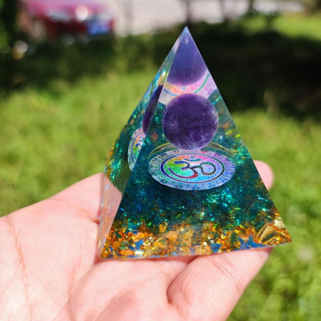 Koop Tree of Life Orgonite Pyramid Mold Amethyst Peridot Healing ...